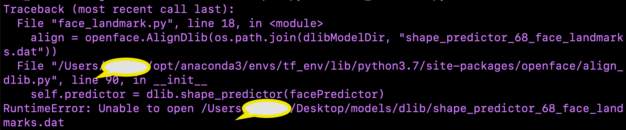 【openface : RuntimeError: Unable to open shape_predictor_68_face_landmarks.dat】_树莓派 命令窗口 unable ...