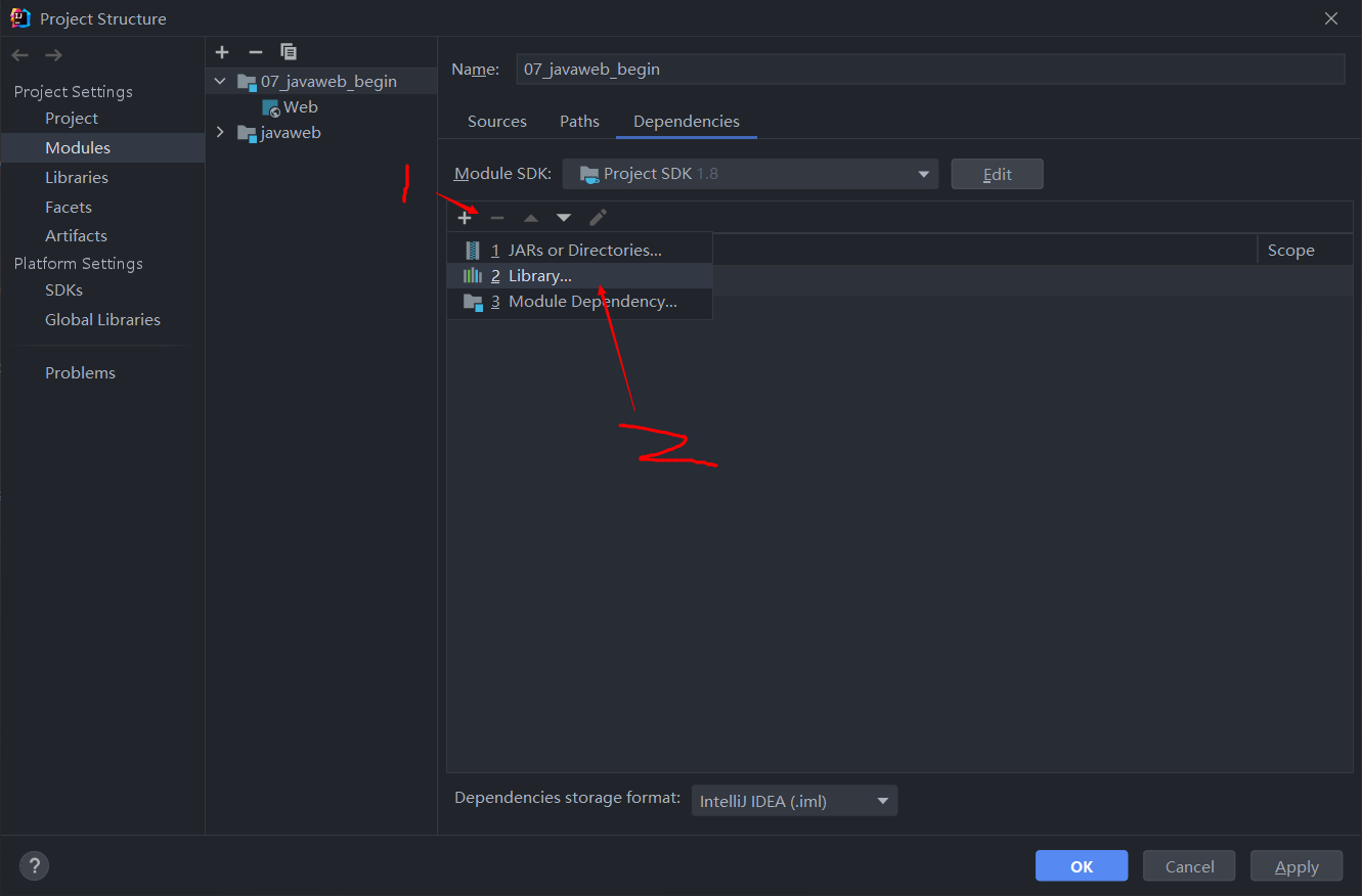 IDEA自动导入servlet依赖包 (JavaWeb)_idea导servlet包-CSDN博客