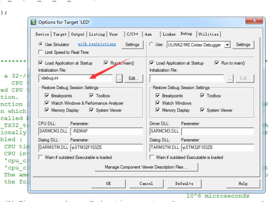 KEIL5软件仿真出现*** error 65: access violation at 0xE0001004 : no ‘read‘ permission的解决方法_error65-CSDN博客