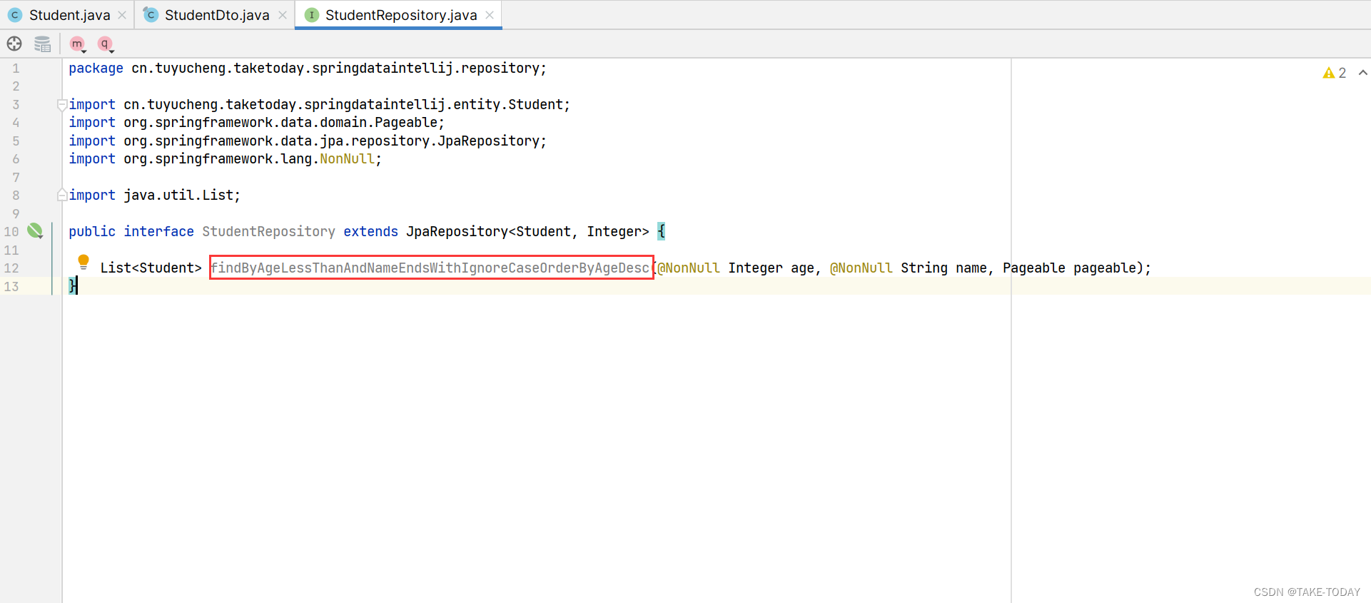 IDEA对Spring Data JPA的强大支持_idea jpa插件-CSDN博客