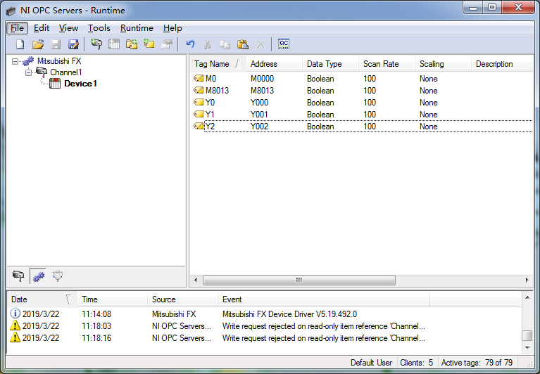 LabVIEW通过NI OPC实现与三菱FX 3U系列PLC的通讯_三菱与ni opc 通讯-CSDN博客