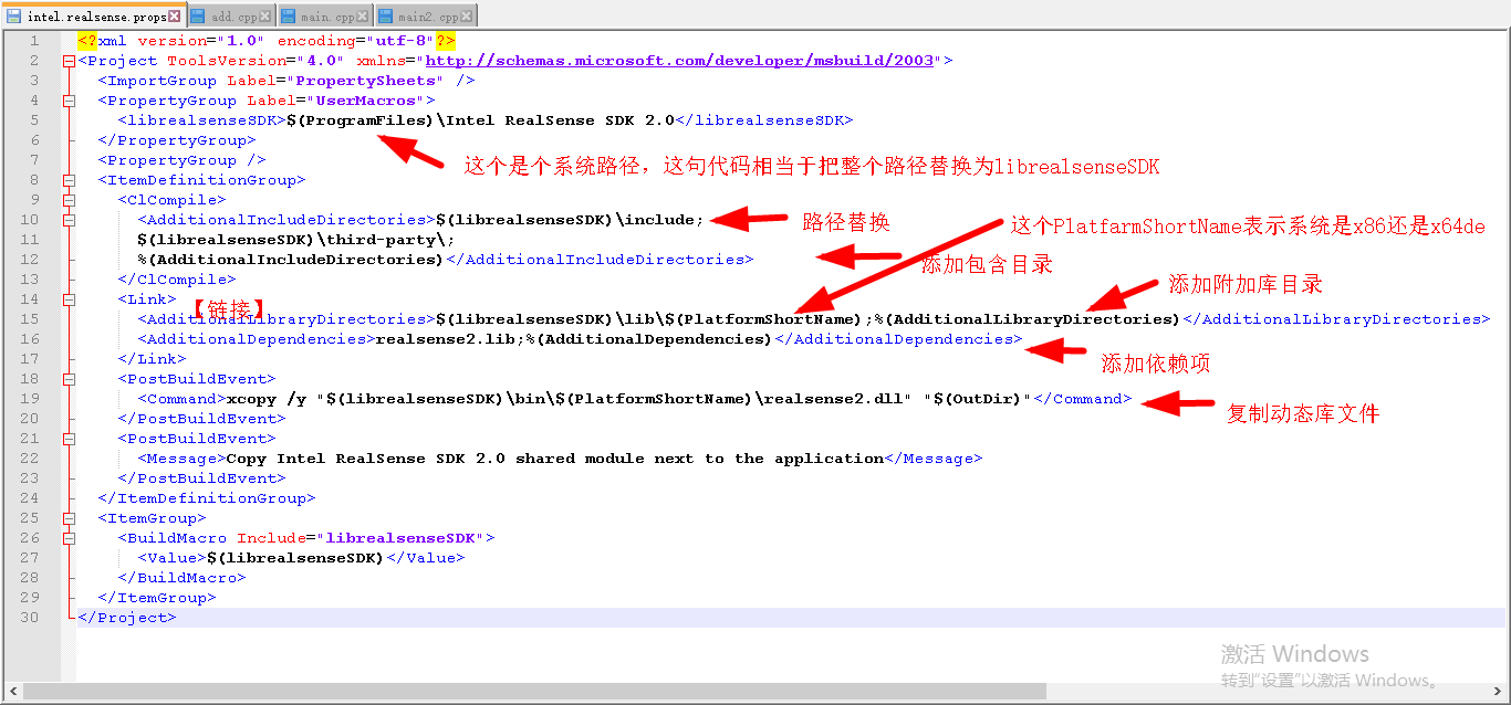 Visual Studio 添加.props属性表文件，以intel.realsense.props为例（附手动配置方法）_visual ...
