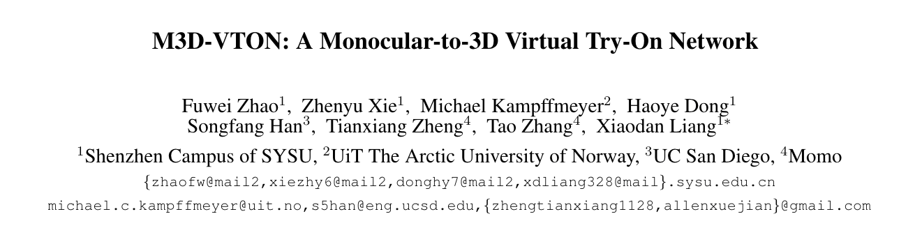 【虚拟试衣论文笔记】M3D-VTON: A Monocular-to-3D Virtual Try-On Network-CSDN博客