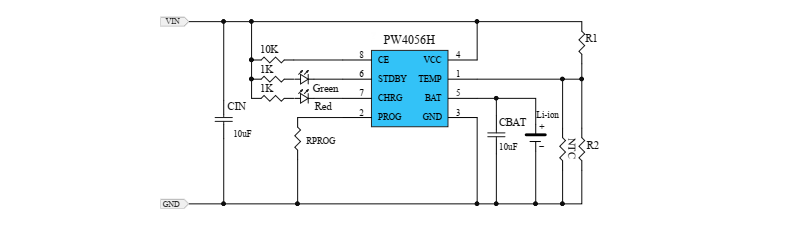 PW4056H充电芯片，1A可调充电_4056h充电芯片资料-CSDN博客