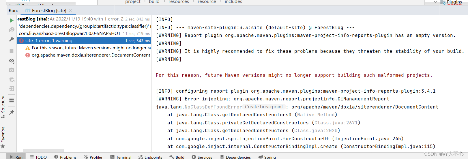 Error injecting: org.apache.maven.report.projectinfo.CiManagementReport maven的plugins爆红错-CSDN博客
