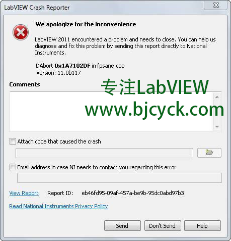 LabVIEW崩溃后如何排查故障_labview摄像头采集总是崩溃-CSDN博客