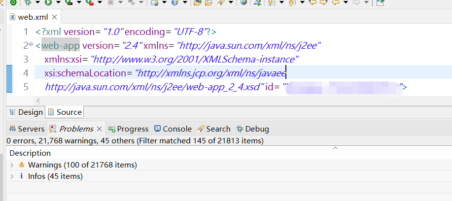 cvc-id.3: A field of identity constraint ‘web-app-filter-name-uniqueness‘ matched element ‘web ...
