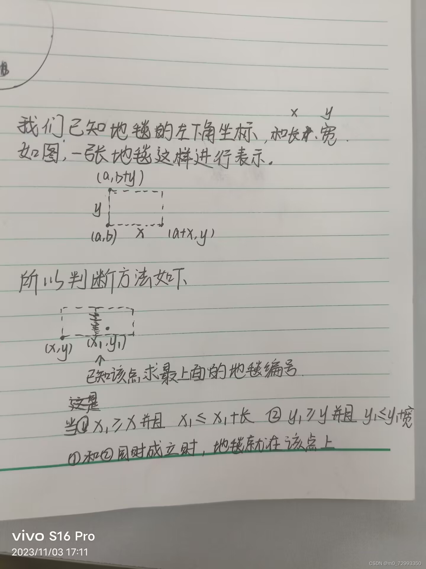 算法训练----P1003（铺地毯，洛谷）_洛谷p1003c语言一维数组-CSDN博客