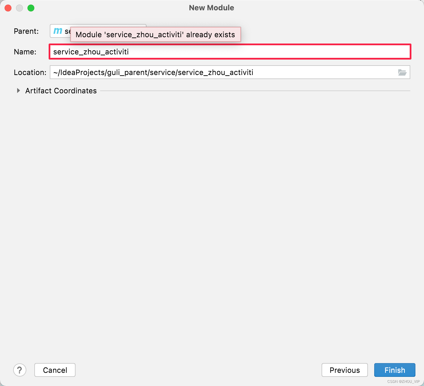 Idea 创建module提示module Xxx Already Exists Module With Coordinates Csdn博客