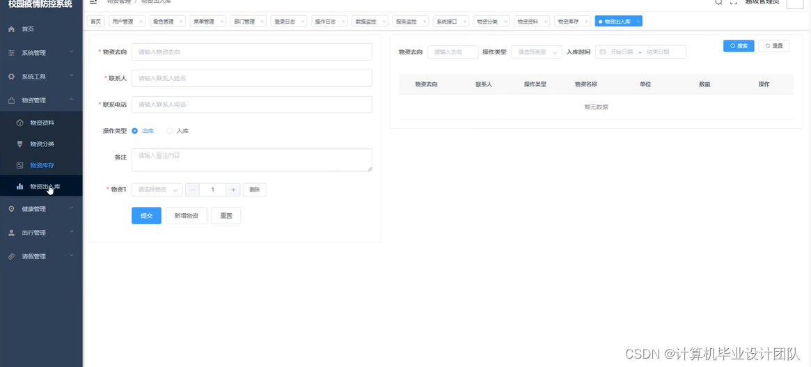 校园疫情防控系统 Springboot Vue 前后端分离 Csdn博客