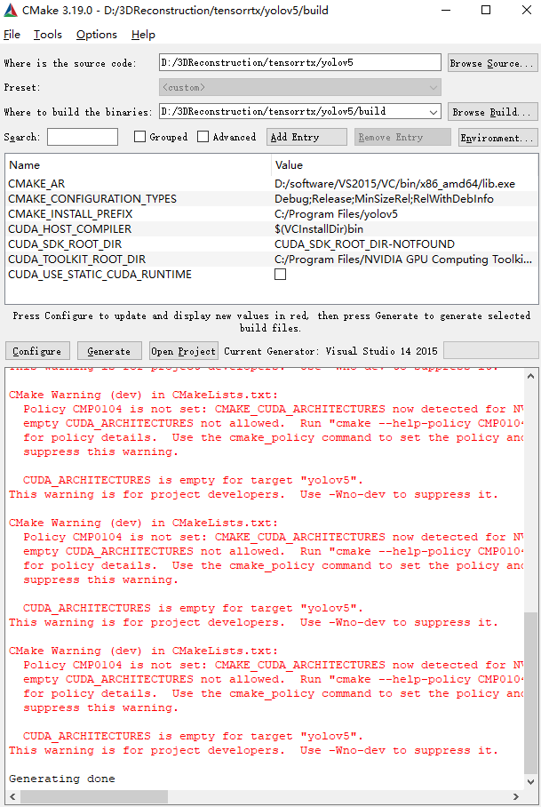 Tensorrtx+yolov5+windows10+vs2015+cuda11.1关键问题及步骤记录_tensorrtx+yolo5+windows10+vs2015-CSDN博客
