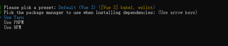 vue-cli 安装时切换包管理器（npm或pnpm等）安装_脚手架创建项目时候问use npm 和use pnpm-CSDN博客