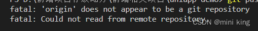 Git报错‘origin‘does Not Appear To Be A Git Repository的解决方法origin Does Not Appear To Be A Git