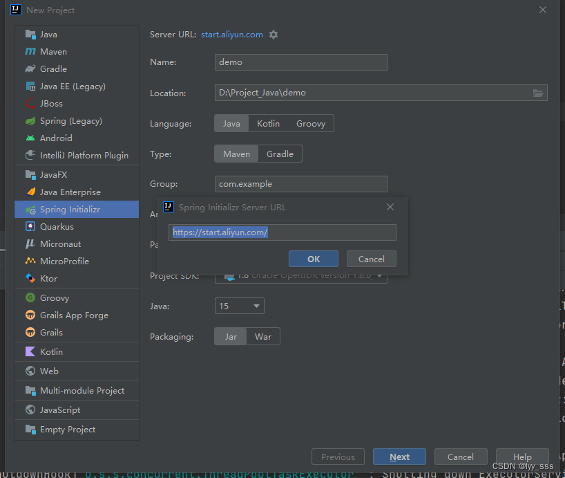 创建SpringBoot项目时修改Server URL（下载路径）_spring initializr server url-CSDN博客
