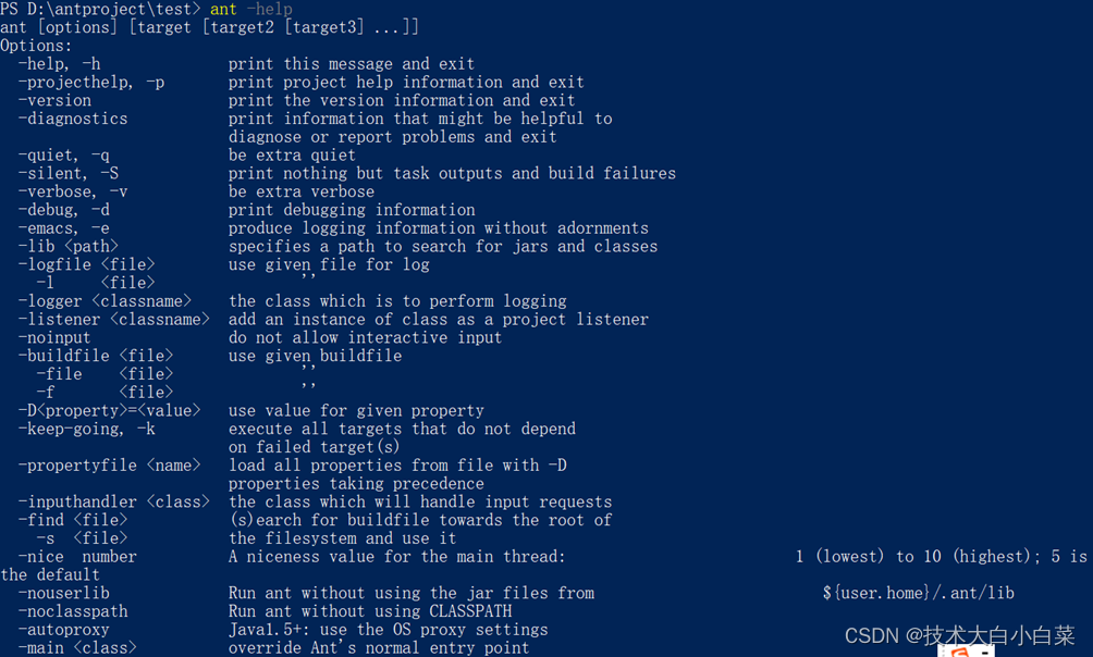 代码构建（二）——ANT常用命令及初步认识ANT脚本_ant 命令-CSDN博客