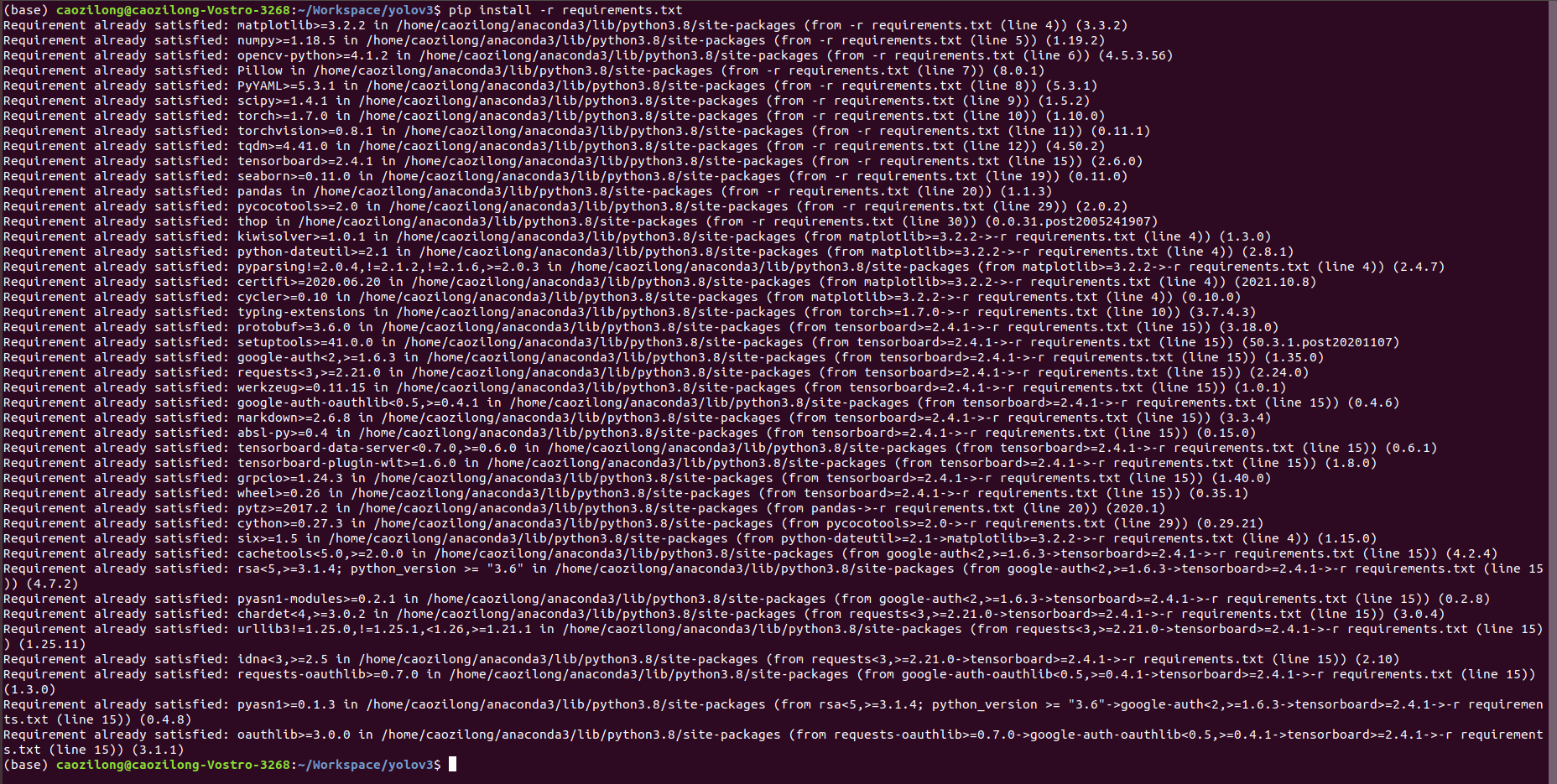 pytorch yolov3 推理和训练环境搭建_安装拍pytorch, 搭建yolo目标检测的环境. 使用yolo-air模块来做实验。 第三步: -CSDN博客