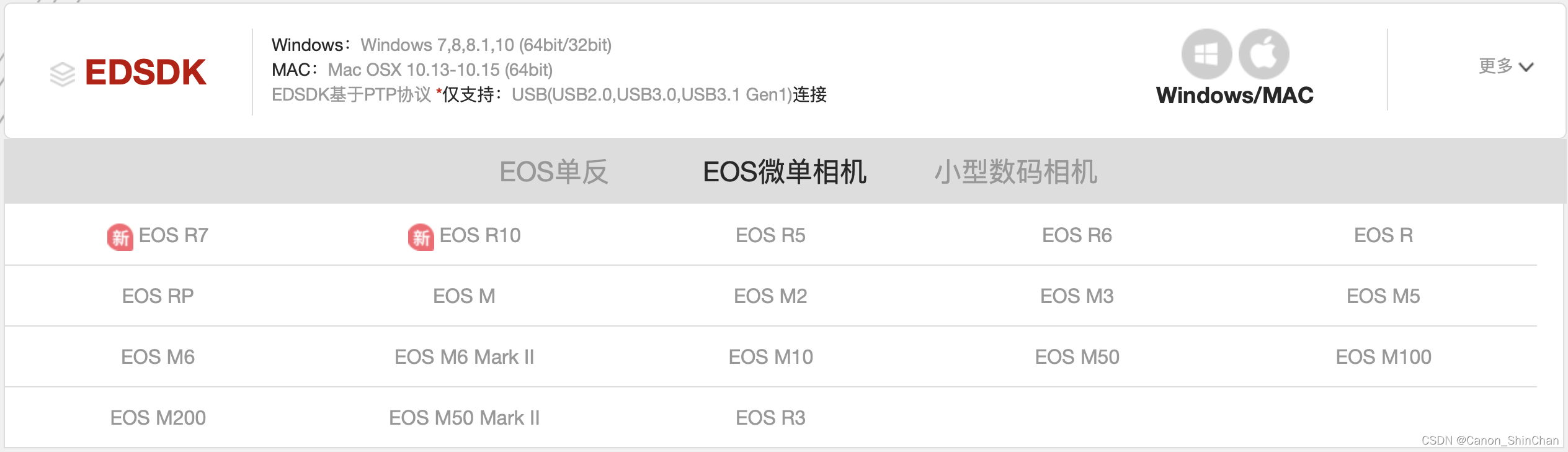 【FAQ】EDSDK兼容EOS相机列表（2022年8月 更新）_edsdk.dll 支持型号-CSDN博客