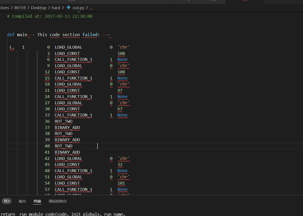 XCTF----handcrafted-pyc_exec(marshal.loads(zlib.decompress-CSDN博客