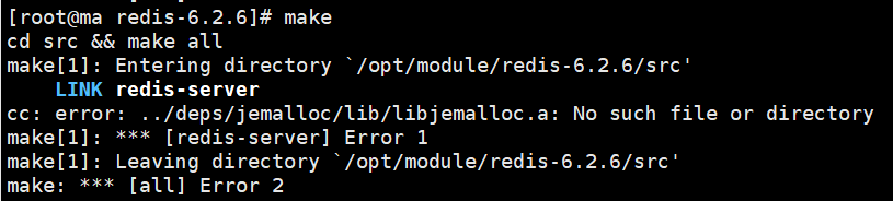 cc: error: ../deps/jemalloc/lib/libjemalloc.a: No such file or director_cc:error-CSDN博客