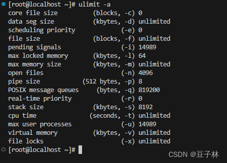 ulimit命令详解：如何设置和查看系统资源限制-CSDN博客