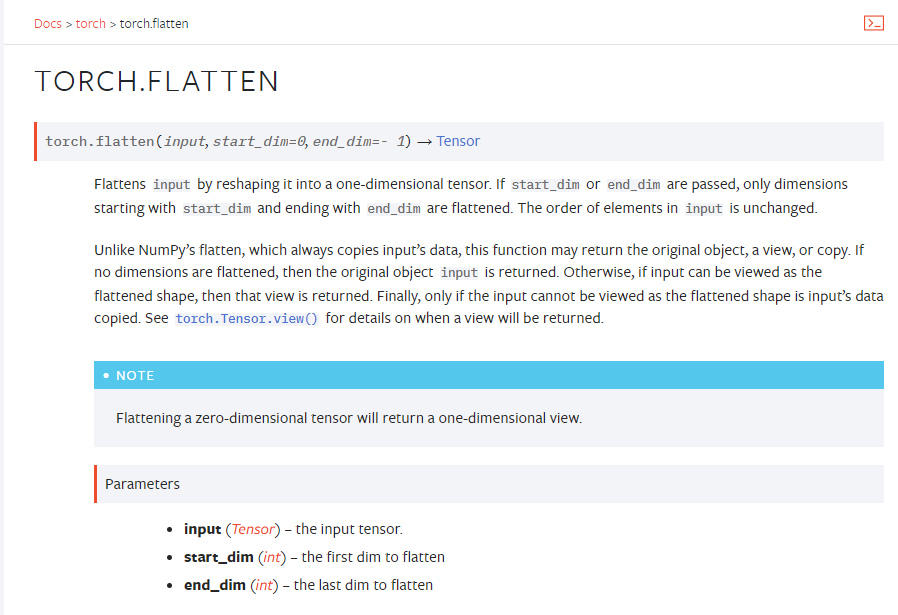 pytorch快速入门（九）线性层Linear()， torch.flatten()_torch.flatten() 和 nn.linear()怎么一起用_半甜田田的博客-CSDN博客