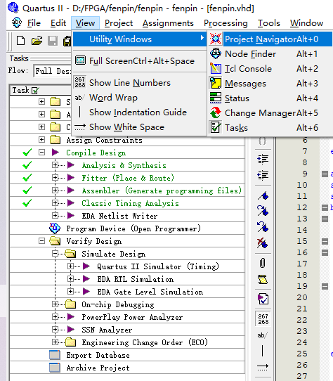 Quartus ii 左侧文件选择栏不小心关闭_quartus左边任务栏怎么打开-CSDN博客