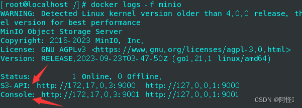 Minio报错：io.minio.errors.InvalidResponseException: Non-XML response from server-CSDN博客