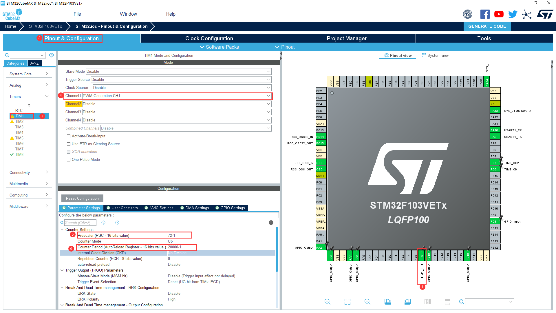 STM32学习笔记（6）：PWM控制_cubumx 死区-CSDN博客