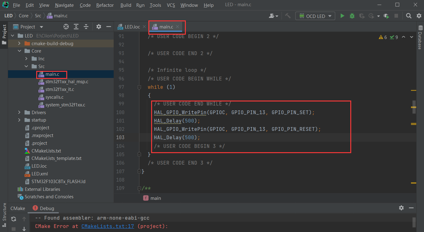 CLion2021 的详细安装并基于 CLion 实现 stm32F103 点亮 LED_clion 板载文件stm32 f103-CSDN博客