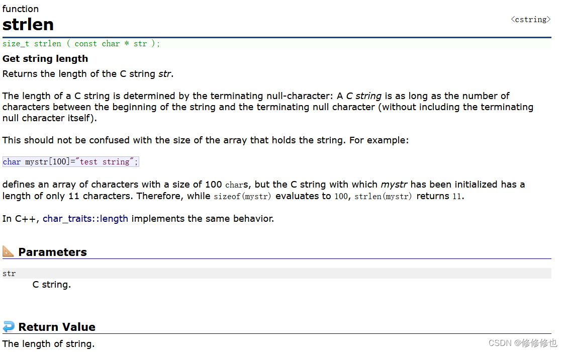 【C语言】strlen()函数详解(字符串长度计算函数)_strlen函数-CSDN博客