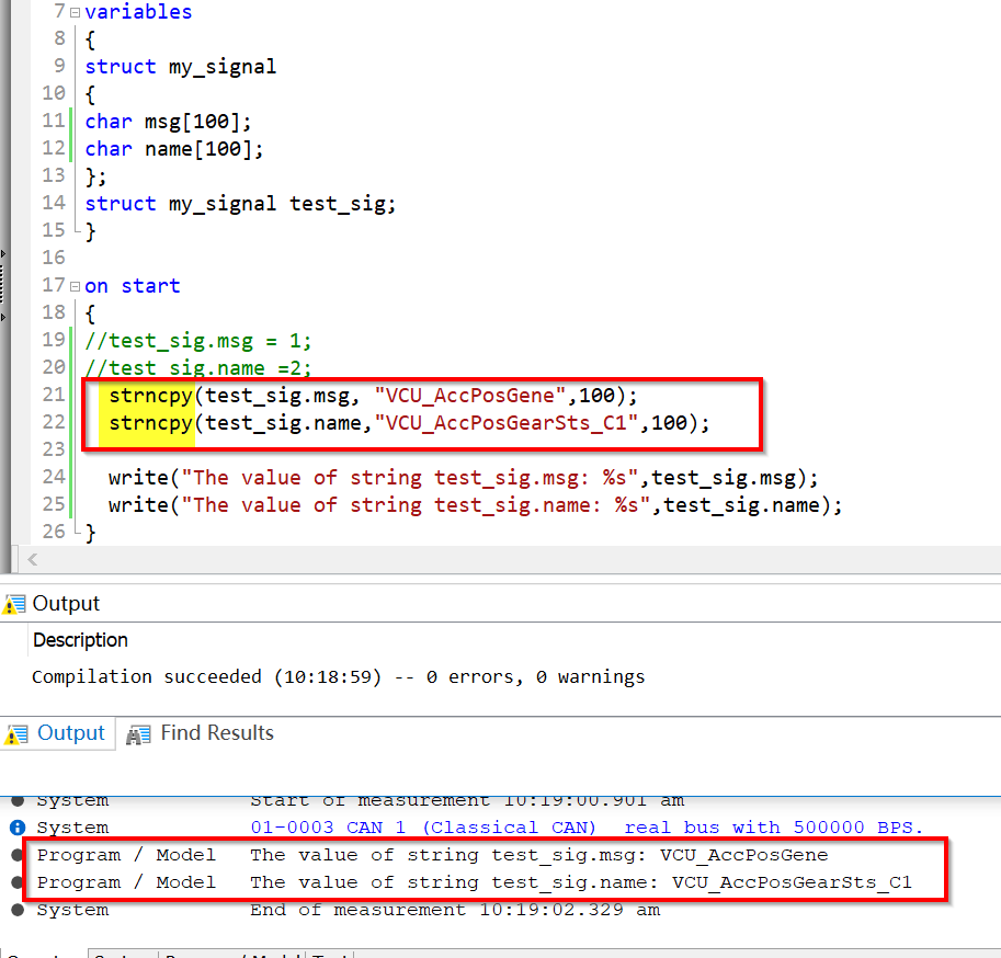 CANoe/capl开发注意事项：结构体中的字符串成员赋值_capl char变量如何赋值-CSDN博客