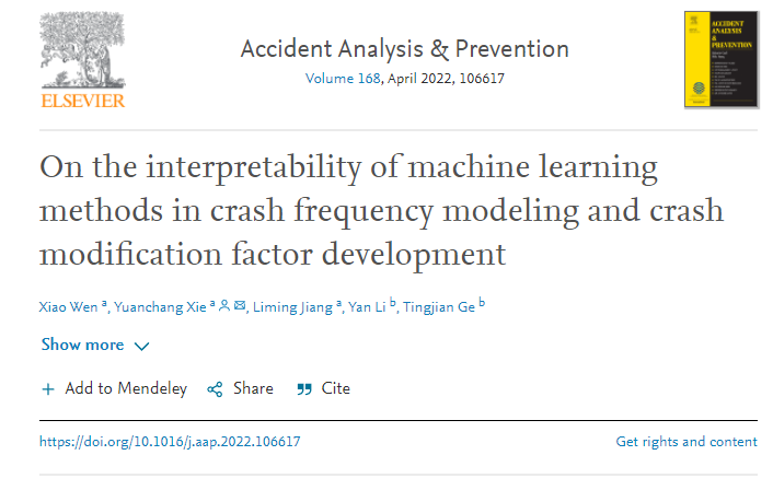 (论文笔记）碰撞频率建模中机器学习模型的可解释性_on the interpretability of machine learning ...