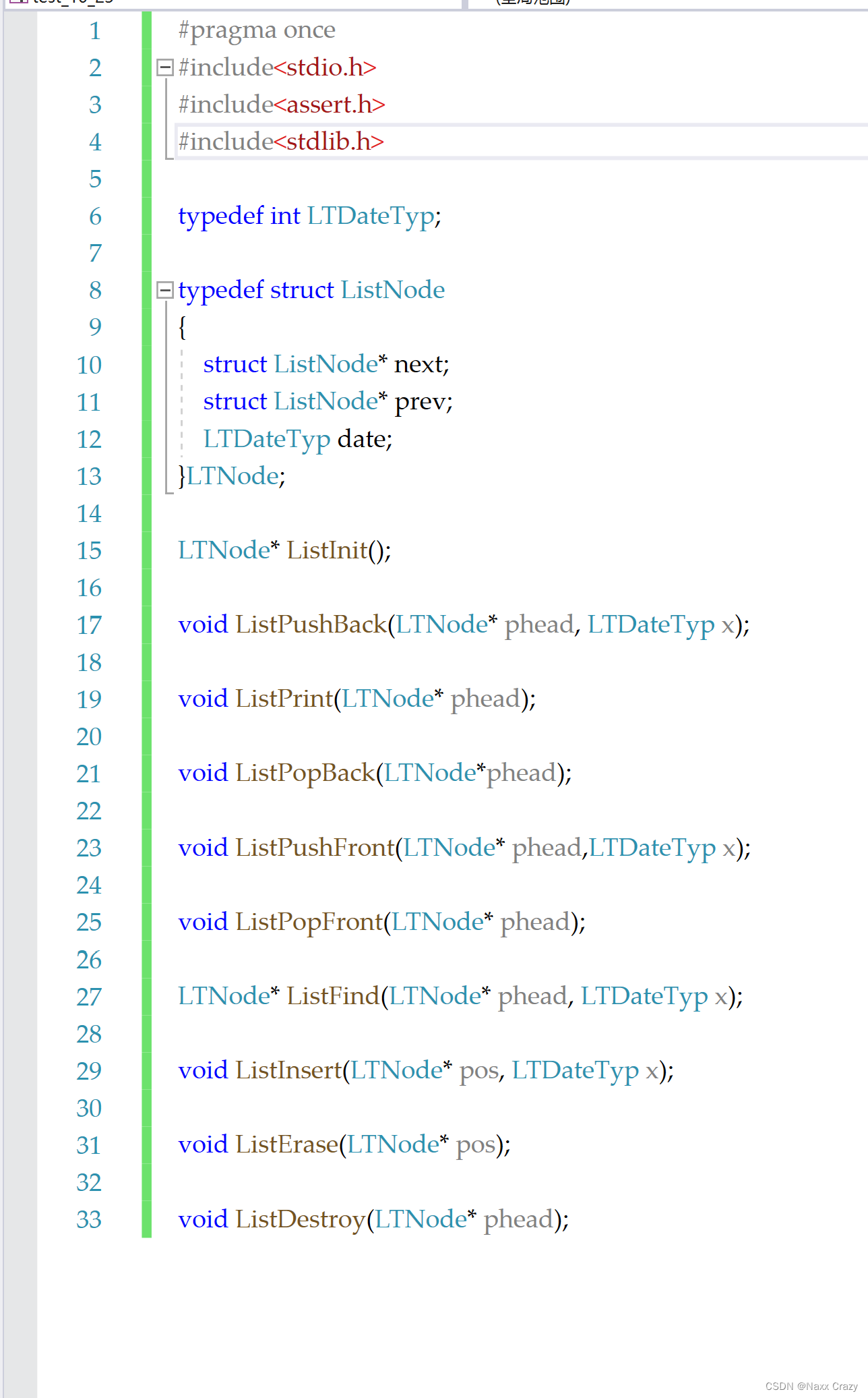 双向带头循环链表_Naxx Crazy的博客-CSDN博客