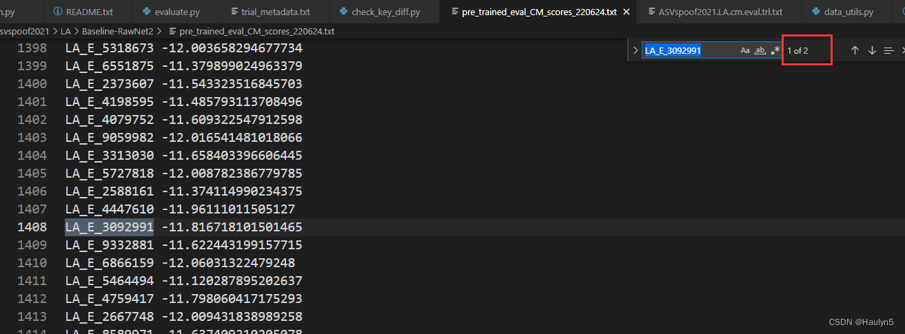 复现 ASVspoof 2021 baseline RawNet2_asvspoof2021-CSDN博客