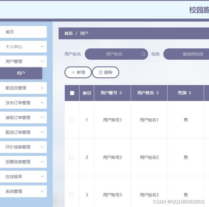 Vuespringboot校园跑腿接单配送管理系统springbootvue校园跑腿 Csdn博客 