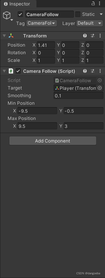【unity2d】简单实现相机跟随player功能以及攻击敌人时相机抖动 Unity 怪物攻击摄像头抖动 Dangoxiba的博客 Csdn博客