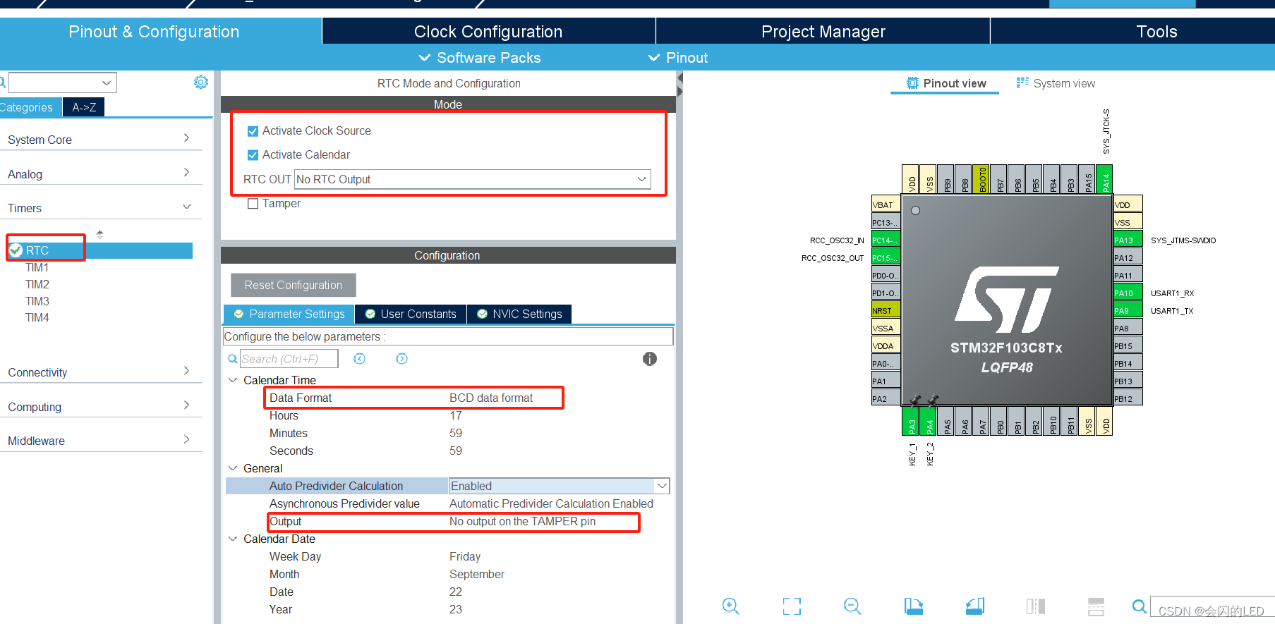 STM32cubeMx系列小白学习教程（四）——RTC_stm32cubemx rtc-CSDN博客