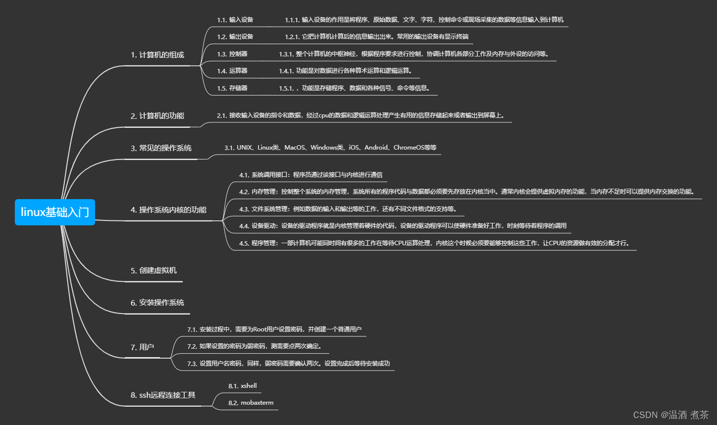 Linux的简单使用思维导图linux系统操作与使用的逻辑框图 Csdn博客