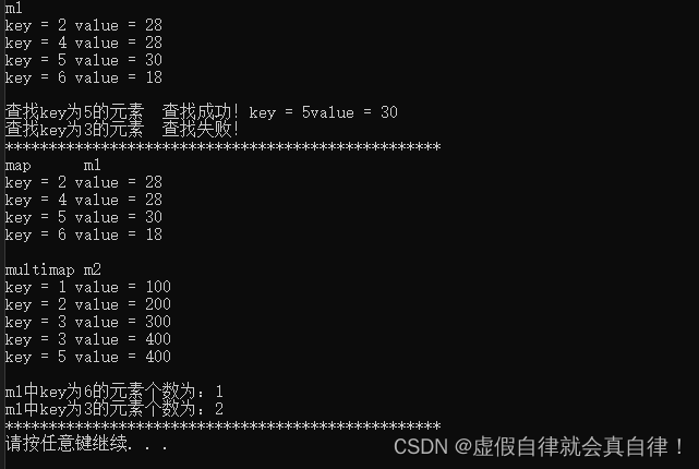C++STL map/multimap容器 构造与赋值 大小与交换 插入和删除查找和统计 内置数据类型和自定义数据类型排序_c++ 使用multimap排序-CSDN博客