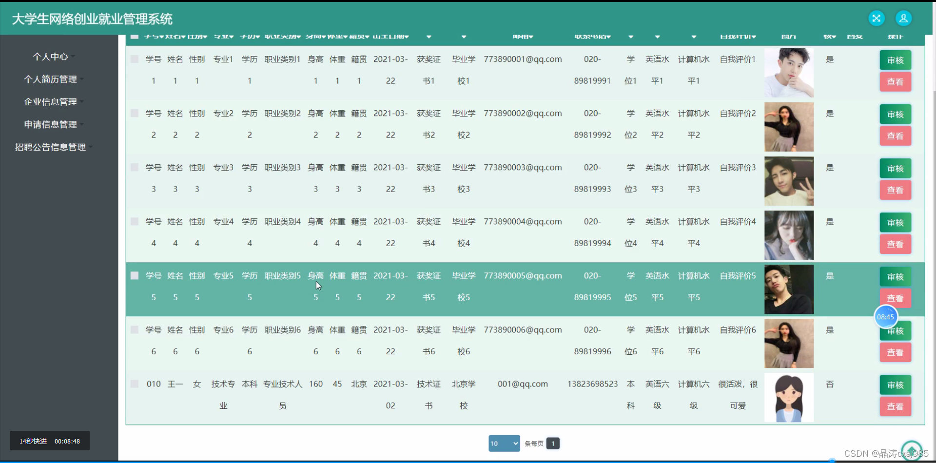 Java毕设项目大学生网络创业就业管理系统计算机(附源码系统数据库lw)大学生就业创业管理系统 Csdn博客