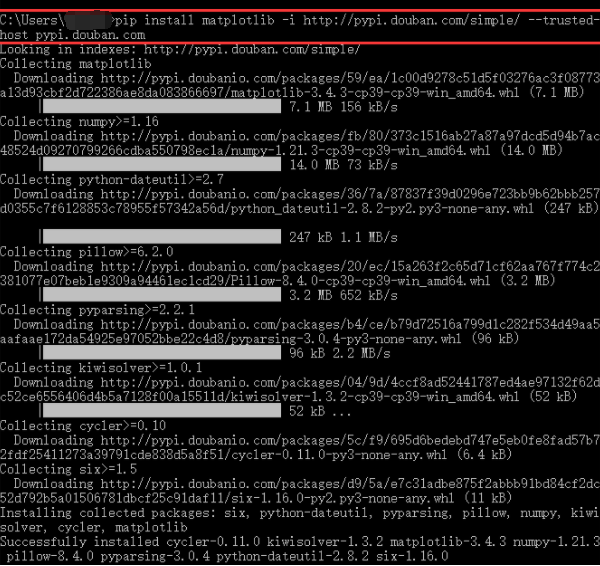 【python】安装第三方库——matplotlibjieba使用pip工具安装第三方库matplotlib的代码是 Csdn博客