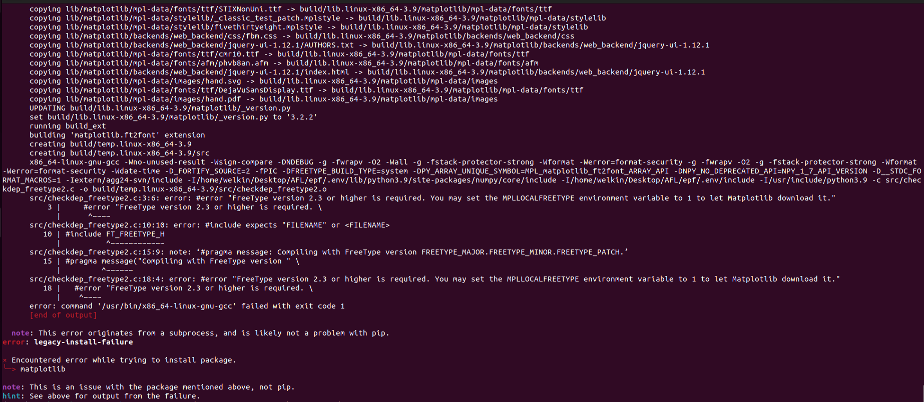 (错误记录)python3.9安装matplotlib3.2.2版本失败解决_matplotlib>=3.2.2-CSDN博客