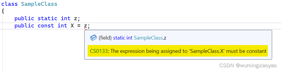 C# - readonly 和 const 关键字_c# const和readonly-CSDN博客