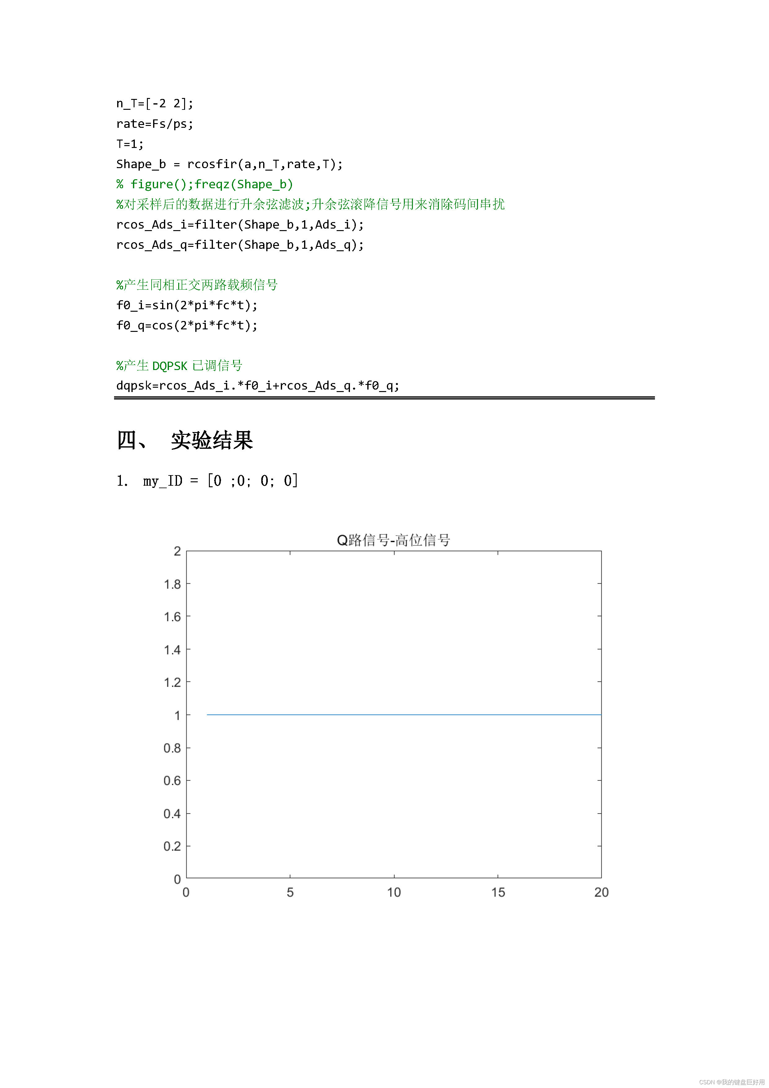 DQPSK信号调制仿真实验报告_dqpsk调制结果分析-CSDN博客