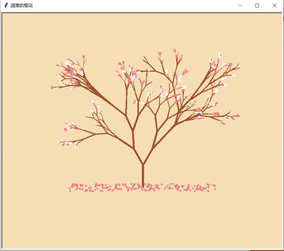 Python（代码）凋落的樱花特效python实现樱花飘落 Csdn博客 