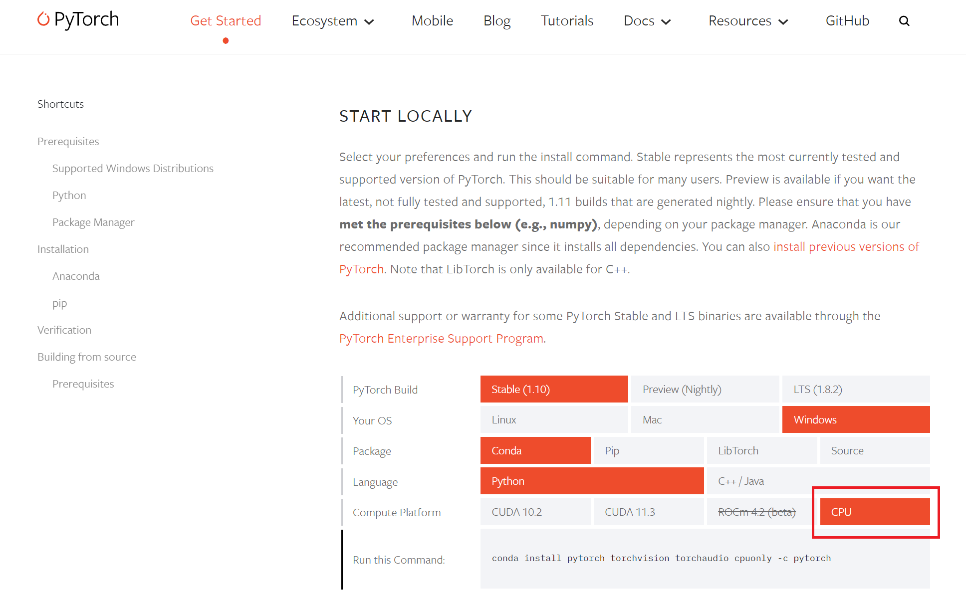 PyTorch 安装（非英伟达显卡+win10+Python3.8）_python3.8安装pytorch-CSDN博客