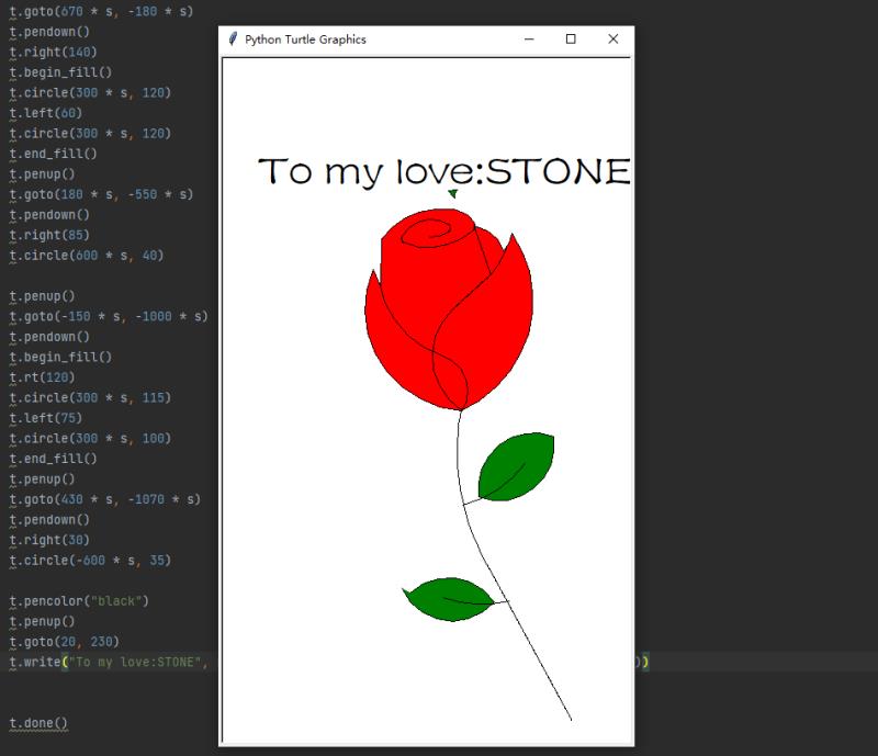 【python】绘制玫瑰花_pycharm玫瑰代码-CSDN博客