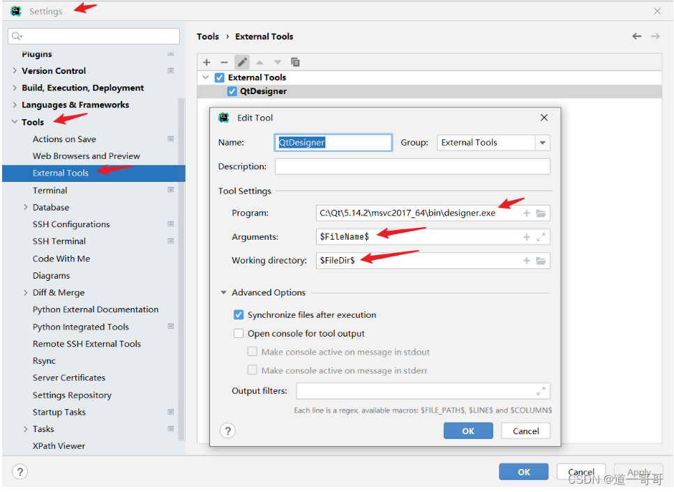 【QT】Clion配置QT相关外部工具_clion配置qt的designer-CSDN博客