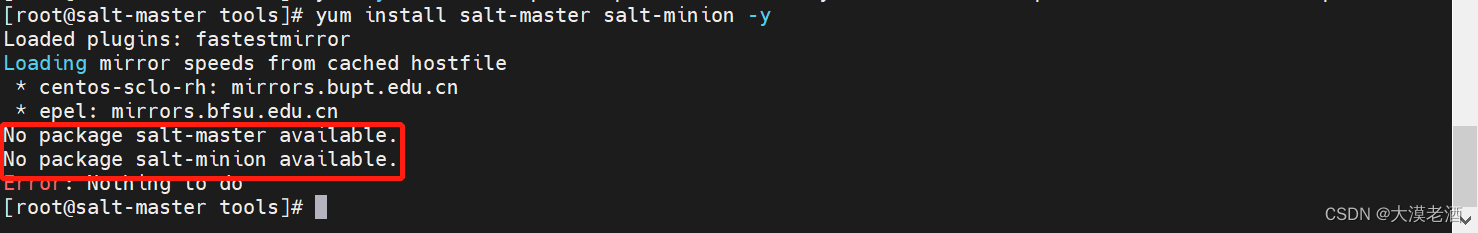解决Saltstack安装报“No package salt-master available.”问题-CSDN博客