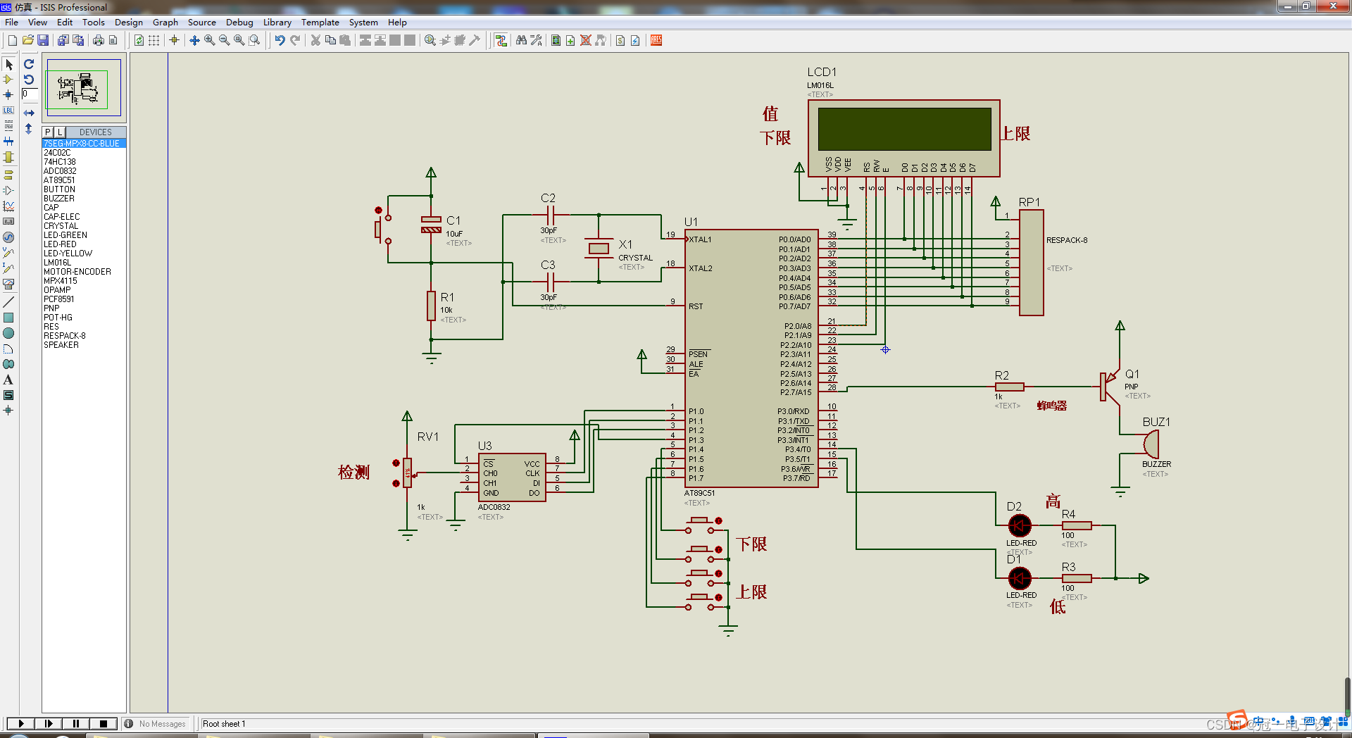 351、基于51单片机的报警器仿真设计（ADC0832，LCD1602，上下限）-CSDN博客